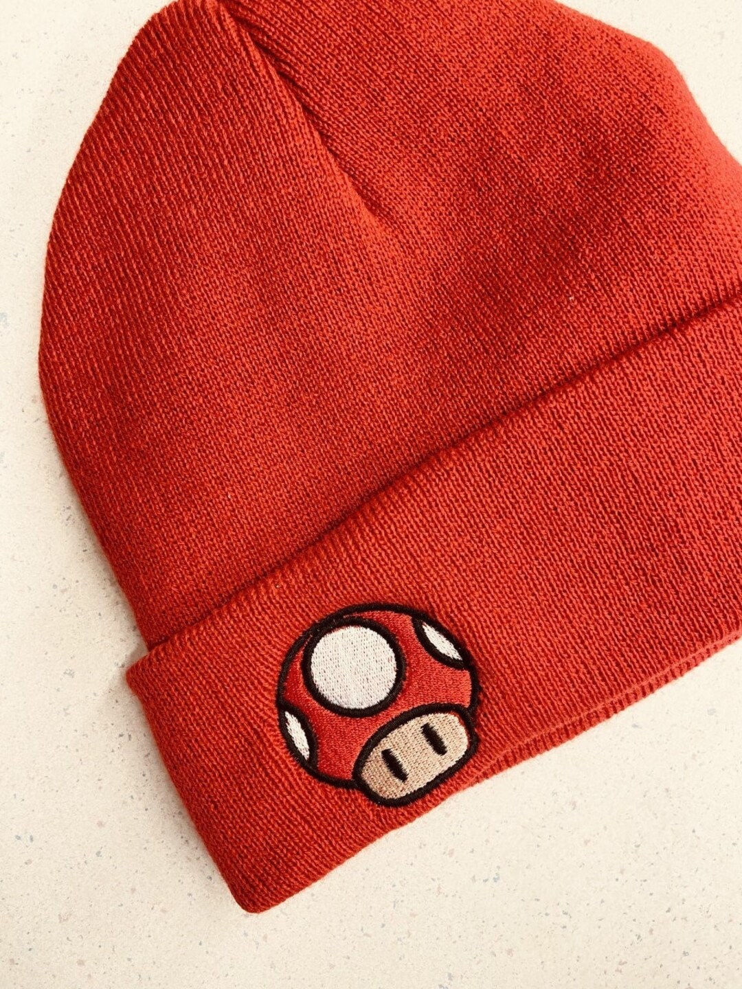 Nintendo Toad Power-up Mushroom Embroidered Beanie Hat, Super Mario ...