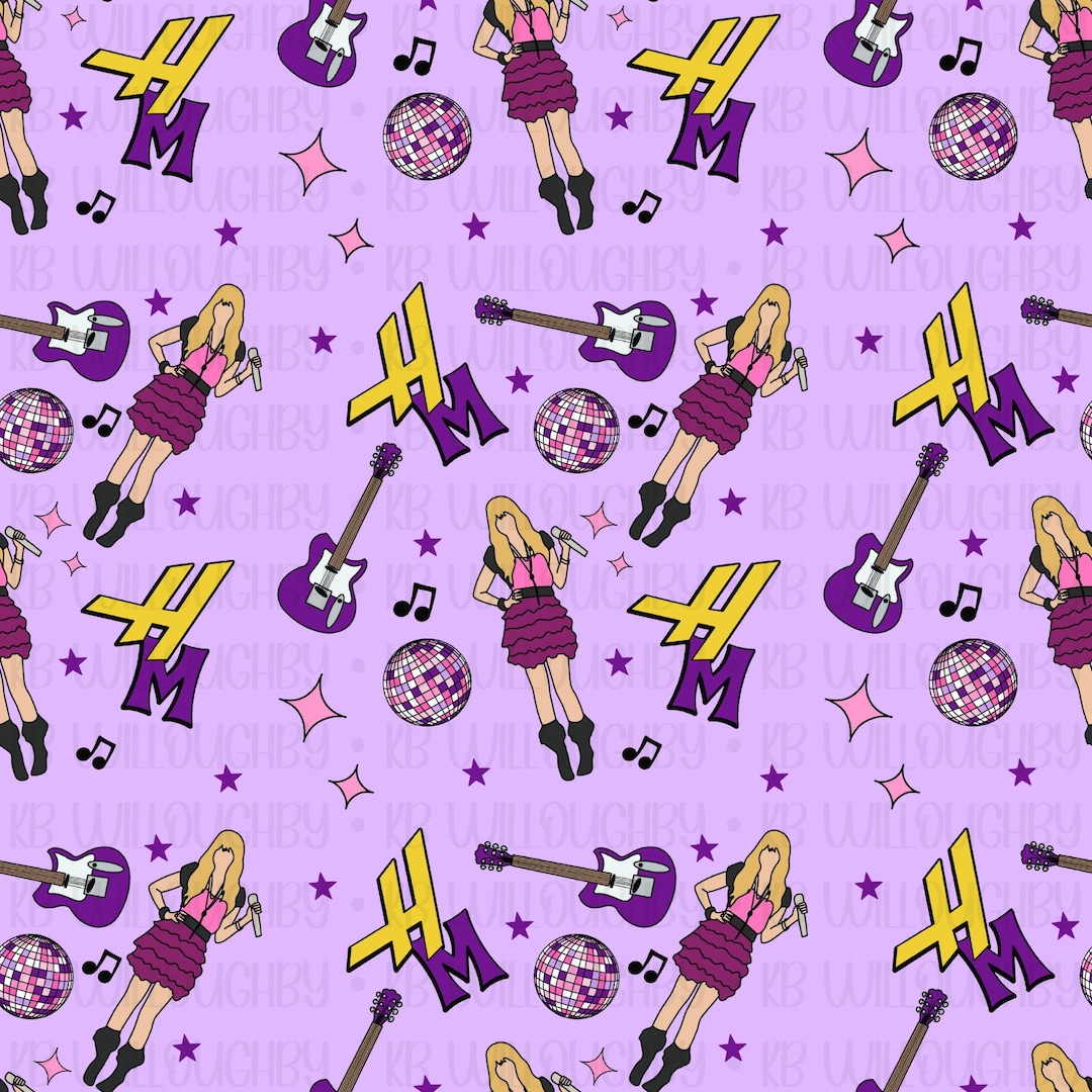 Hannah Montana Seamless File, Png Seamless Digital Paper, Best of Both ...