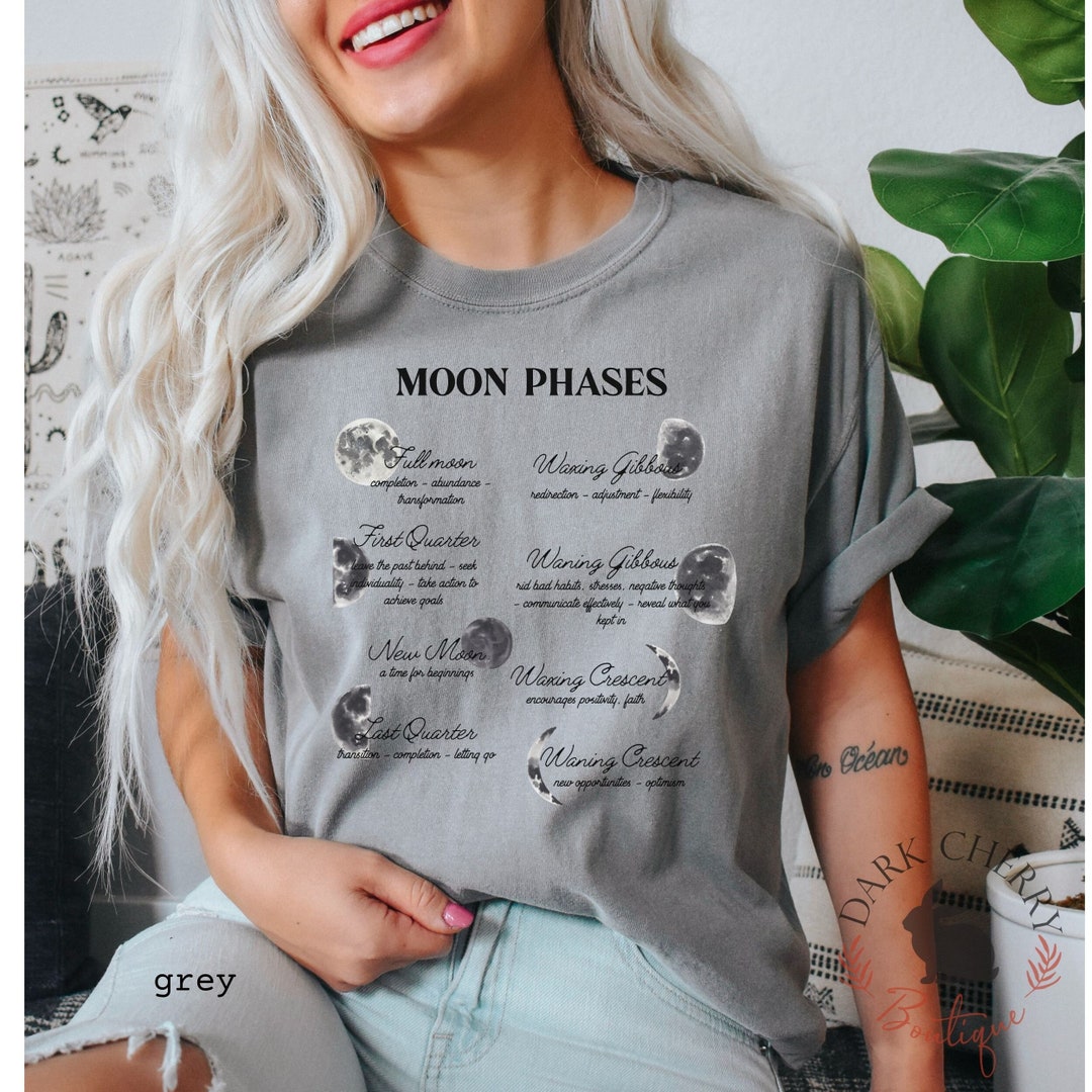 Moon Phases Shirt, Magic Moon Shirt, Halloween Moon Shirt, Moon Shirt ...