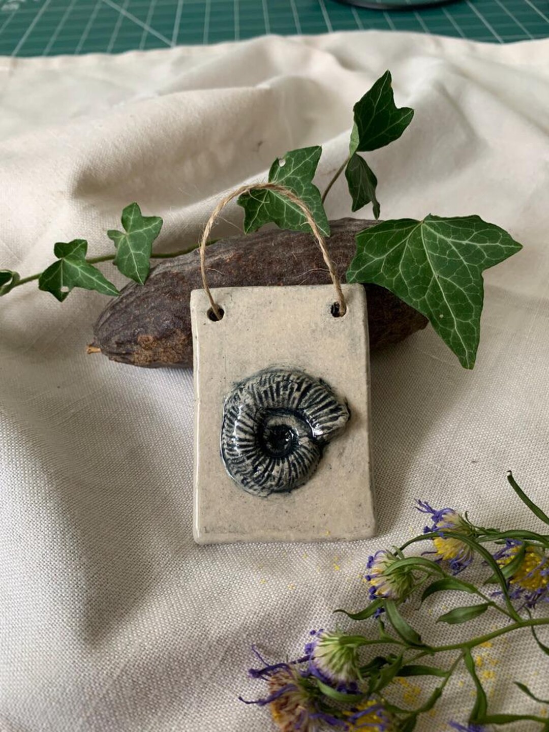 Ceramic Ammonite Fossil Wall Decoration - Etsy