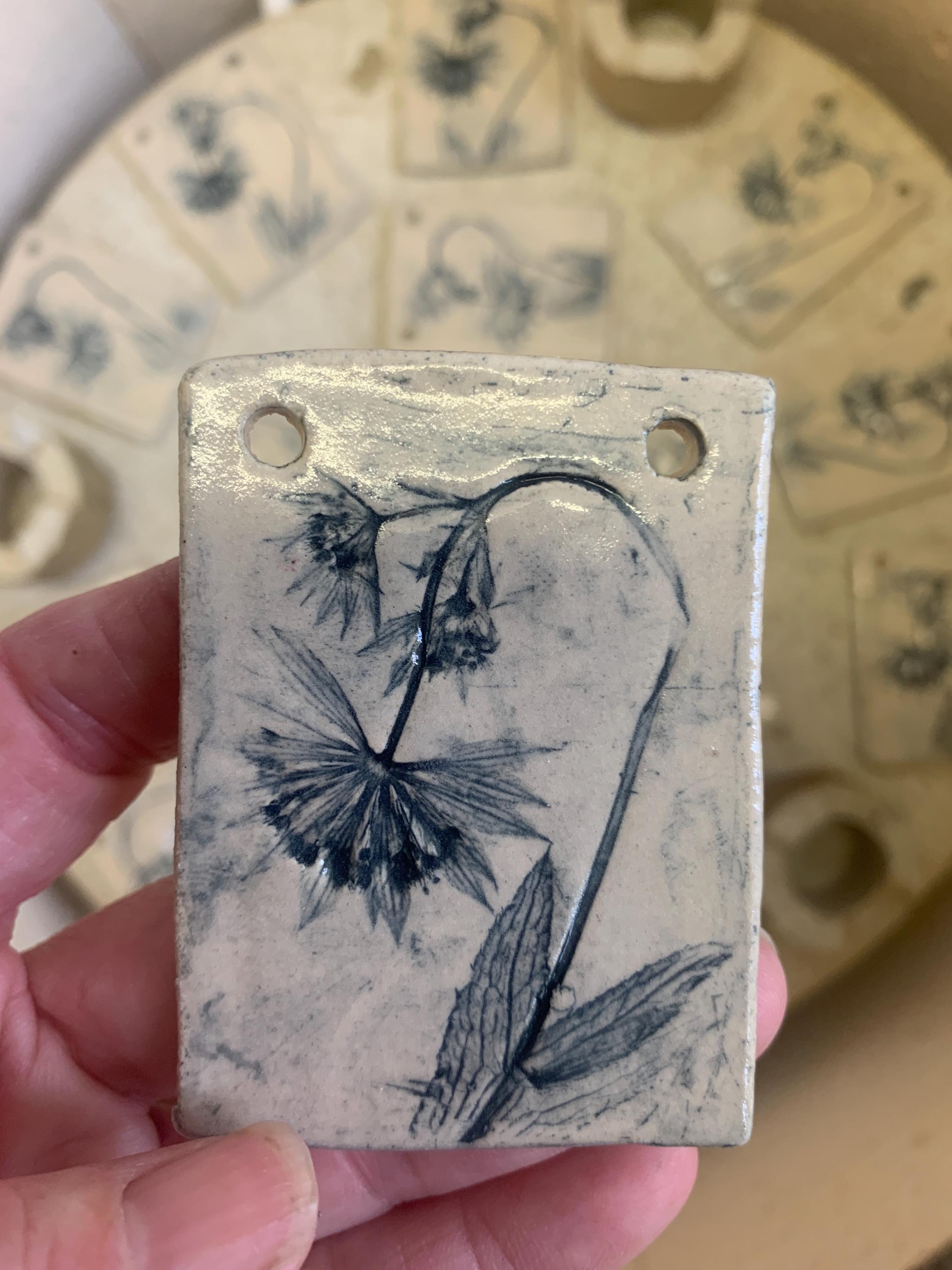 Ceramic Botanical Flower Wall Decoration - Etsy