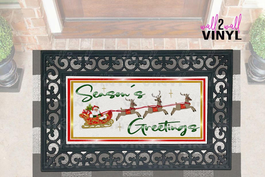 Season's Greetings Sublimation Doormat Insert Digital - Etsy