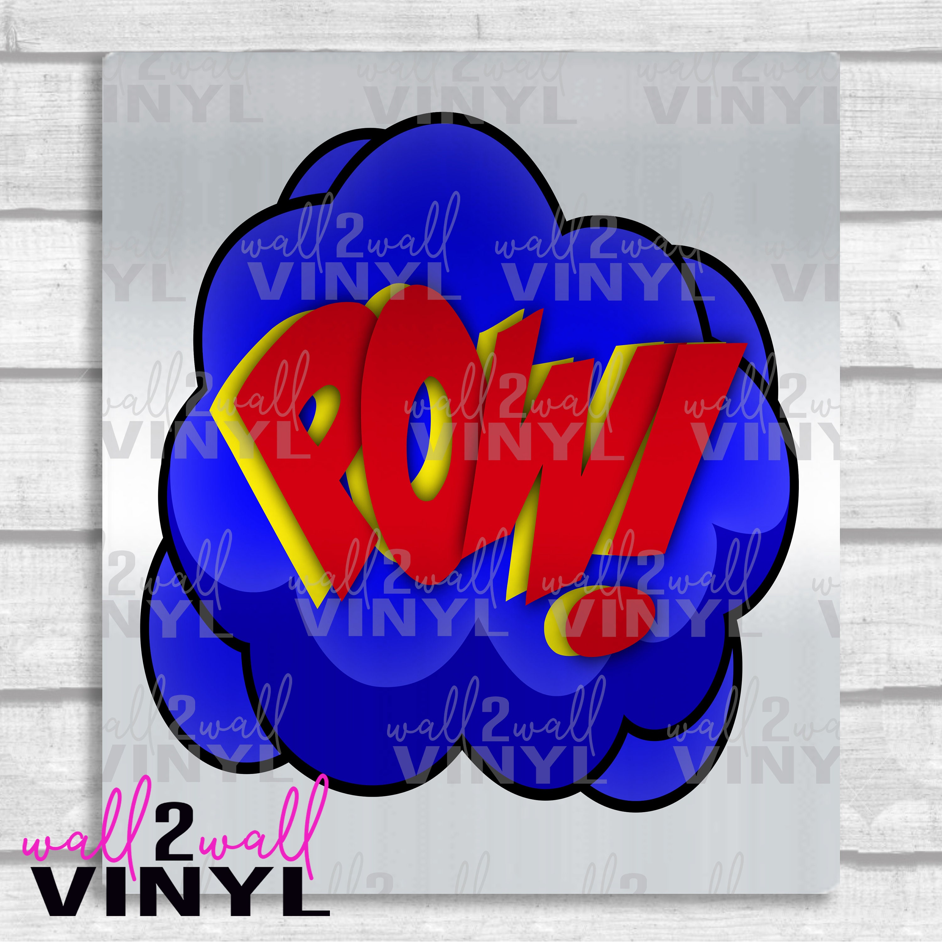 Pow Power Word Art Digital Design for Sublimation - Etsy