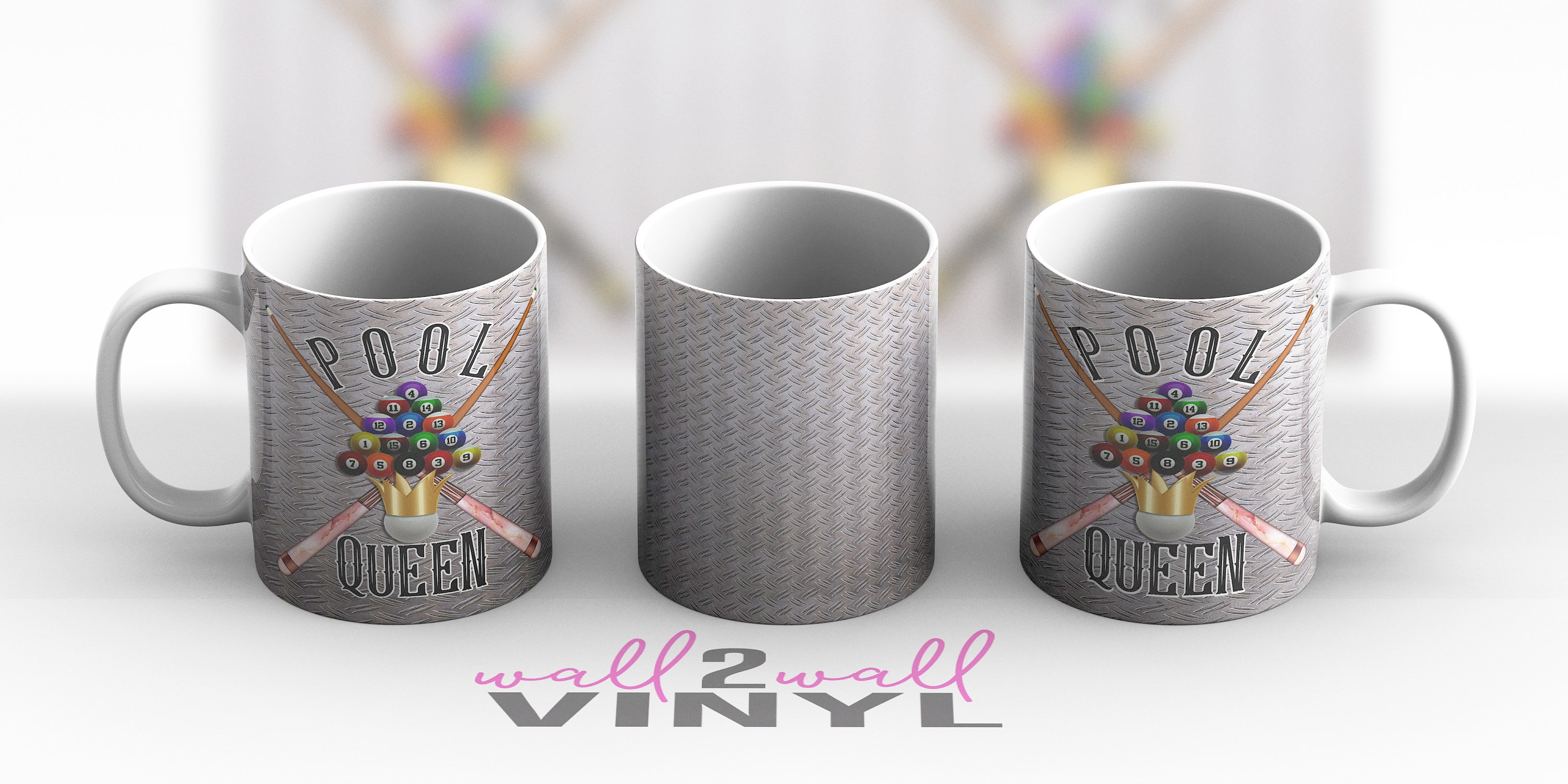 Pool Queen Billiard Mug Wrap Digital Design for Sublimation - Etsy