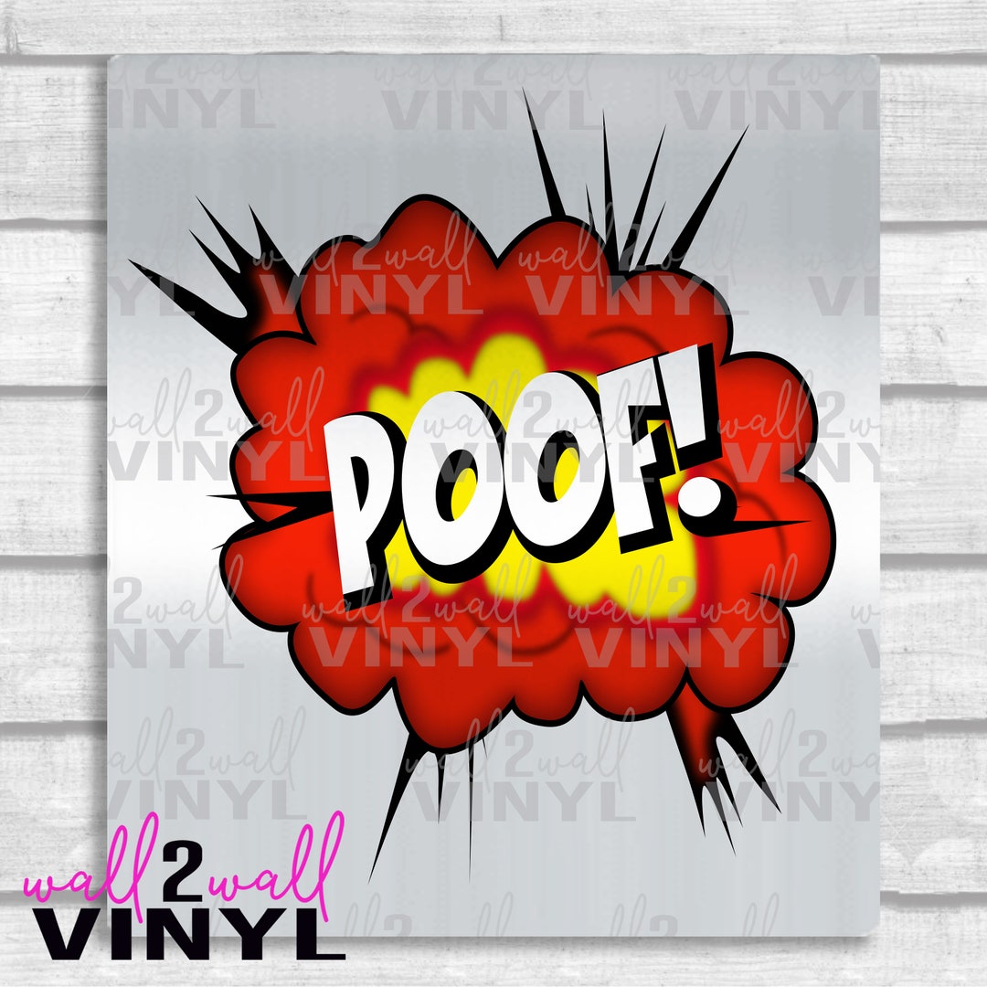 Poof Power Word Art Digital Design for Sublimation - Etsy