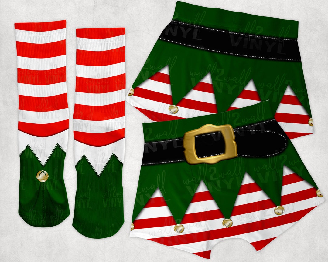 Elf Socks and Boxers Digital Design Set for Sublimation - Etsy