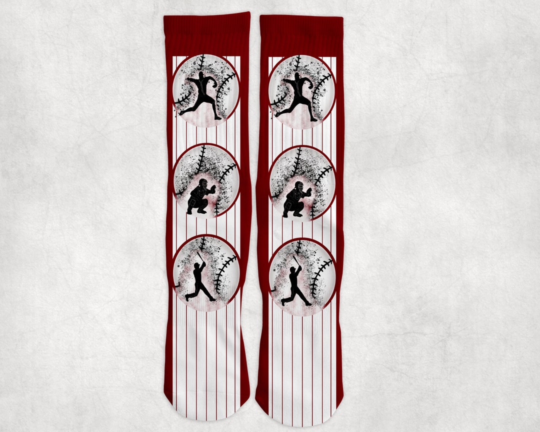 Baseball Player Sock Digital Design for Sublimation - Etsy