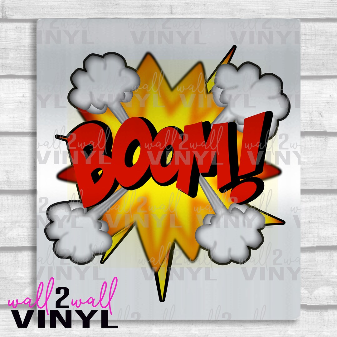 Boom Power Word Art Digital Design for Sublimation - Etsy