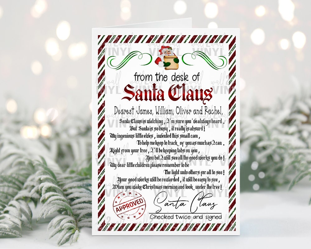 Santa Cam Letter and Envelope Designsdigital Design for Sublimation - Etsy