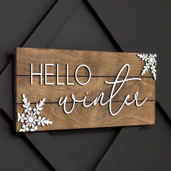 Hello Winter Sign - Etsy