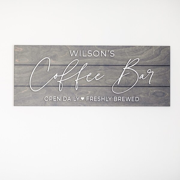 Wooden Coffee Sign - Etsy