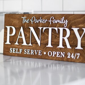 Pantry Sign, Personalized Kitchen Sign, Custom Pantry Sign, Pantry Wood ...