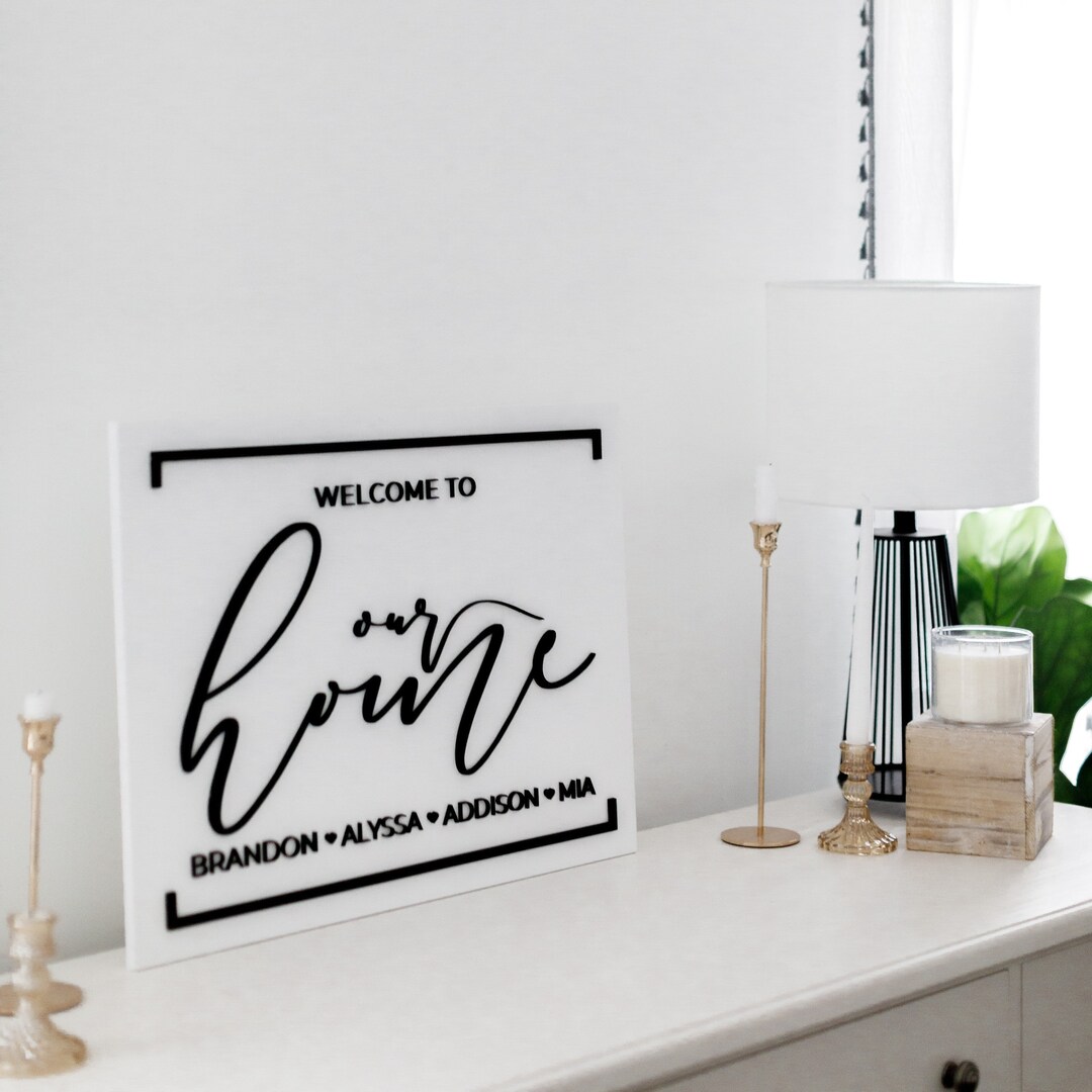 Family Name Sign Custom Wood Welcome Sign 3D Sign Personalized ...