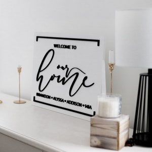 Custom Wood Welcome Sign Entryway Sign 3D Sign Personalized ...