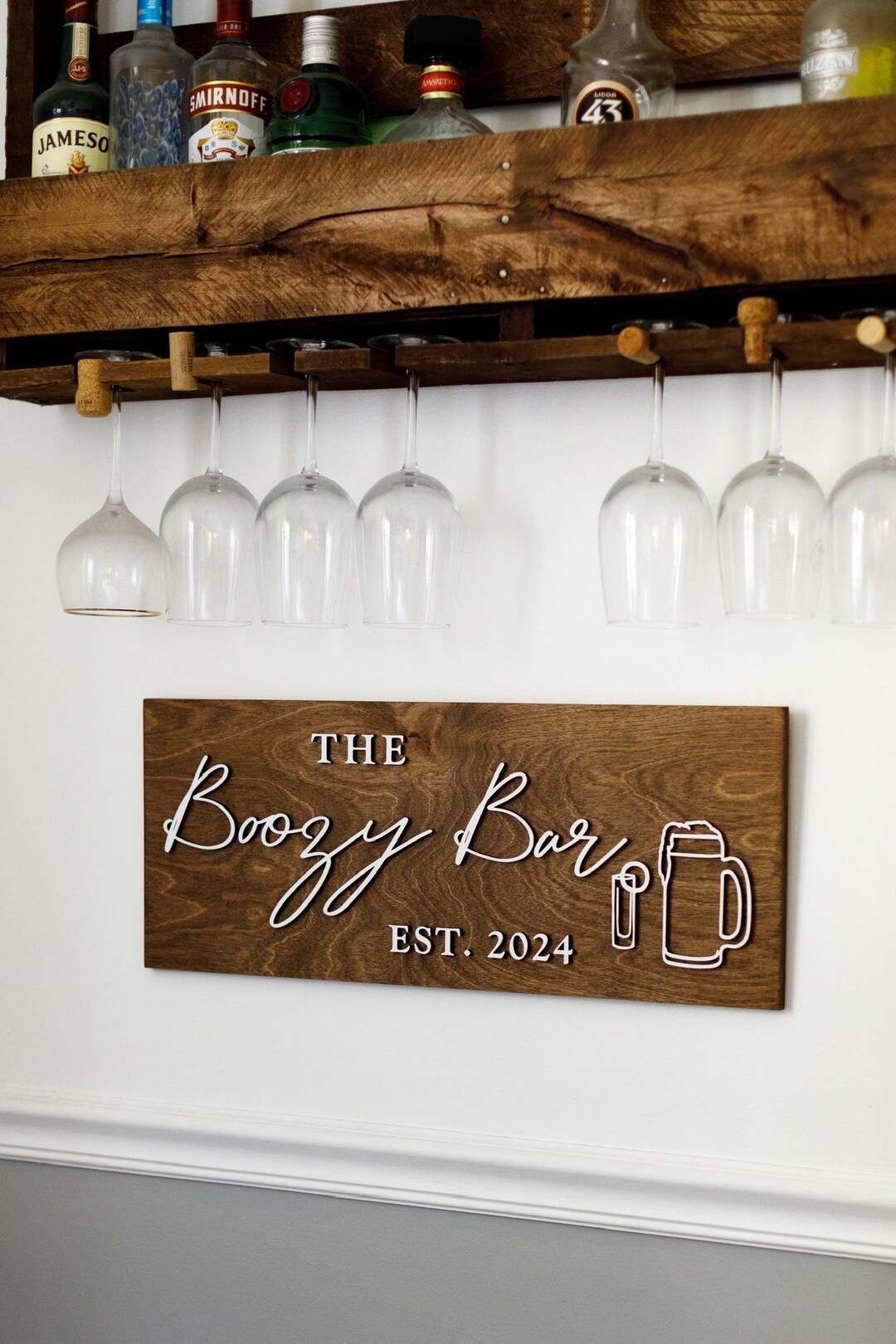 Custom Bar Sign, Custom Wood Sign, 3D Sign, Personalized Gift, Bar Name ...