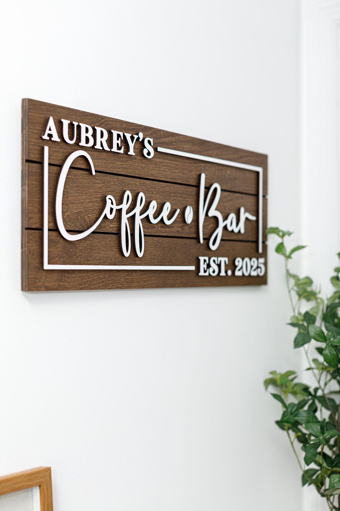 Coffee Bar Name Sign, Coffee Bar Sign, Custom Wood Sign, 3D Sign ...