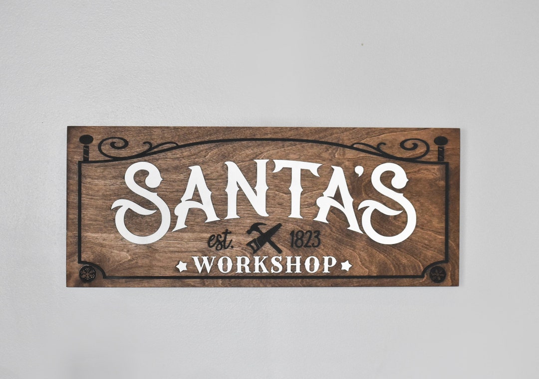 Santas Workshop Pallet Sign, Merry Christmas Sign, Custom Wood Holiday ...