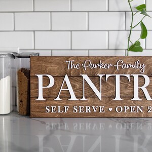 Pantry Sign, Custom Kitchen Sign, Personalized Pantry Sign, Custom Wood ...