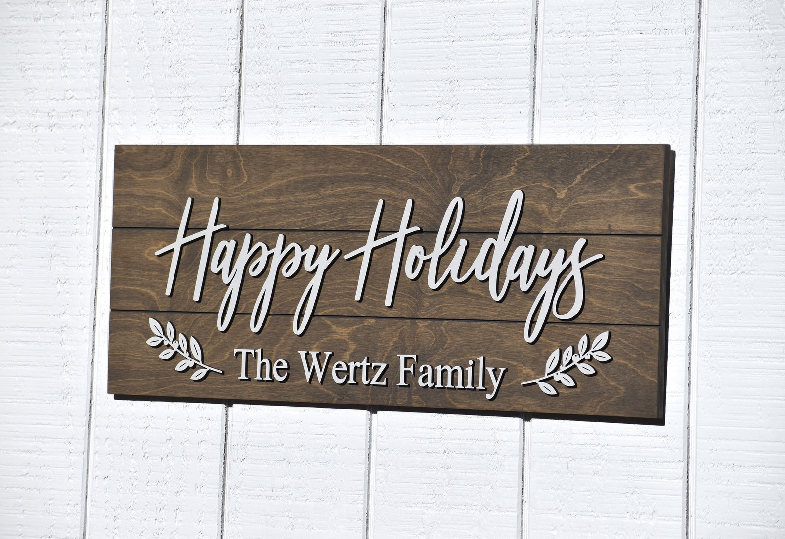Custom Wood Sign 3D Sign Custom Christmas Gift Happy - Etsy