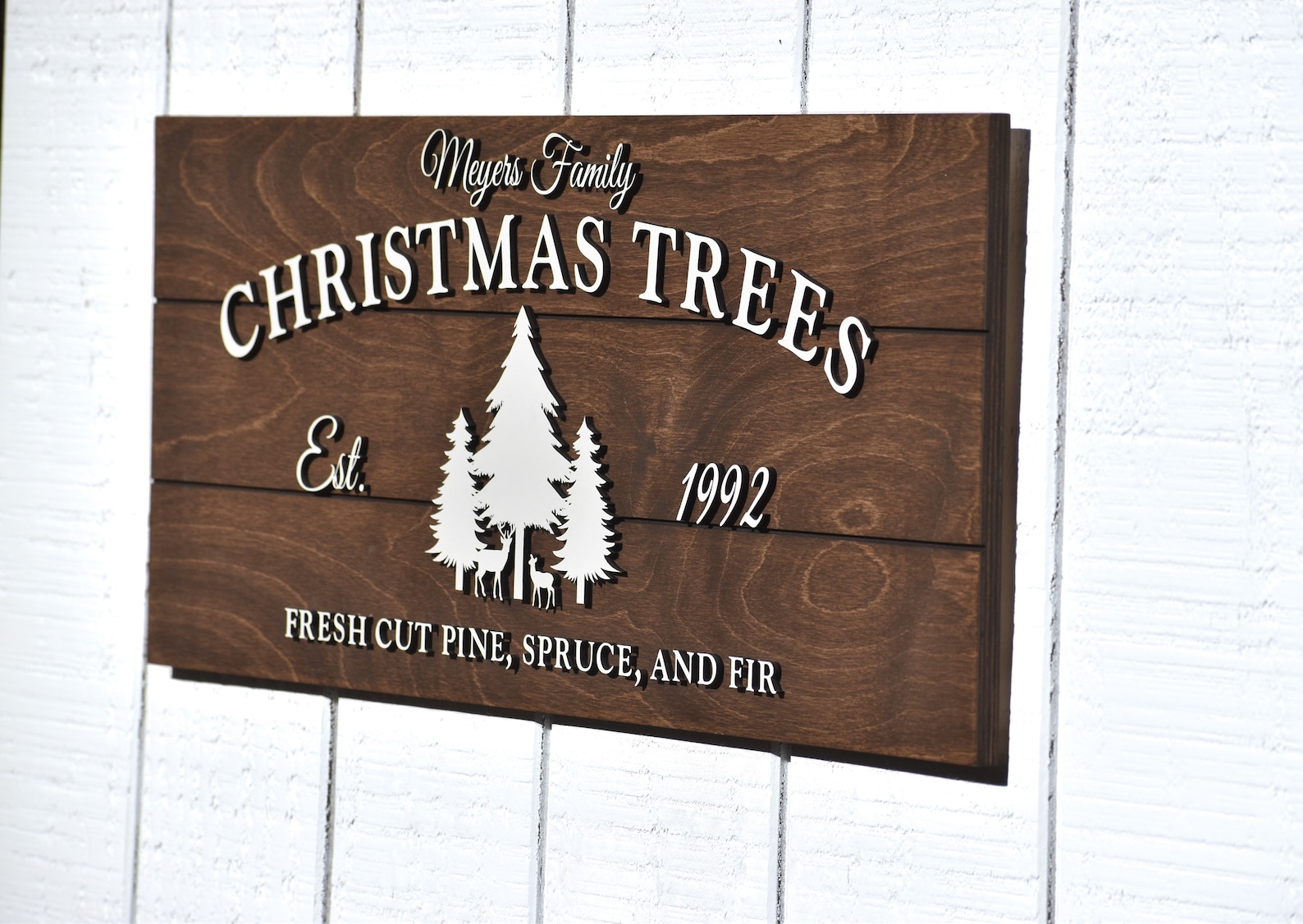 Christmas Tree Sign Custom Wood Sign 3D Sign Custom - Etsy