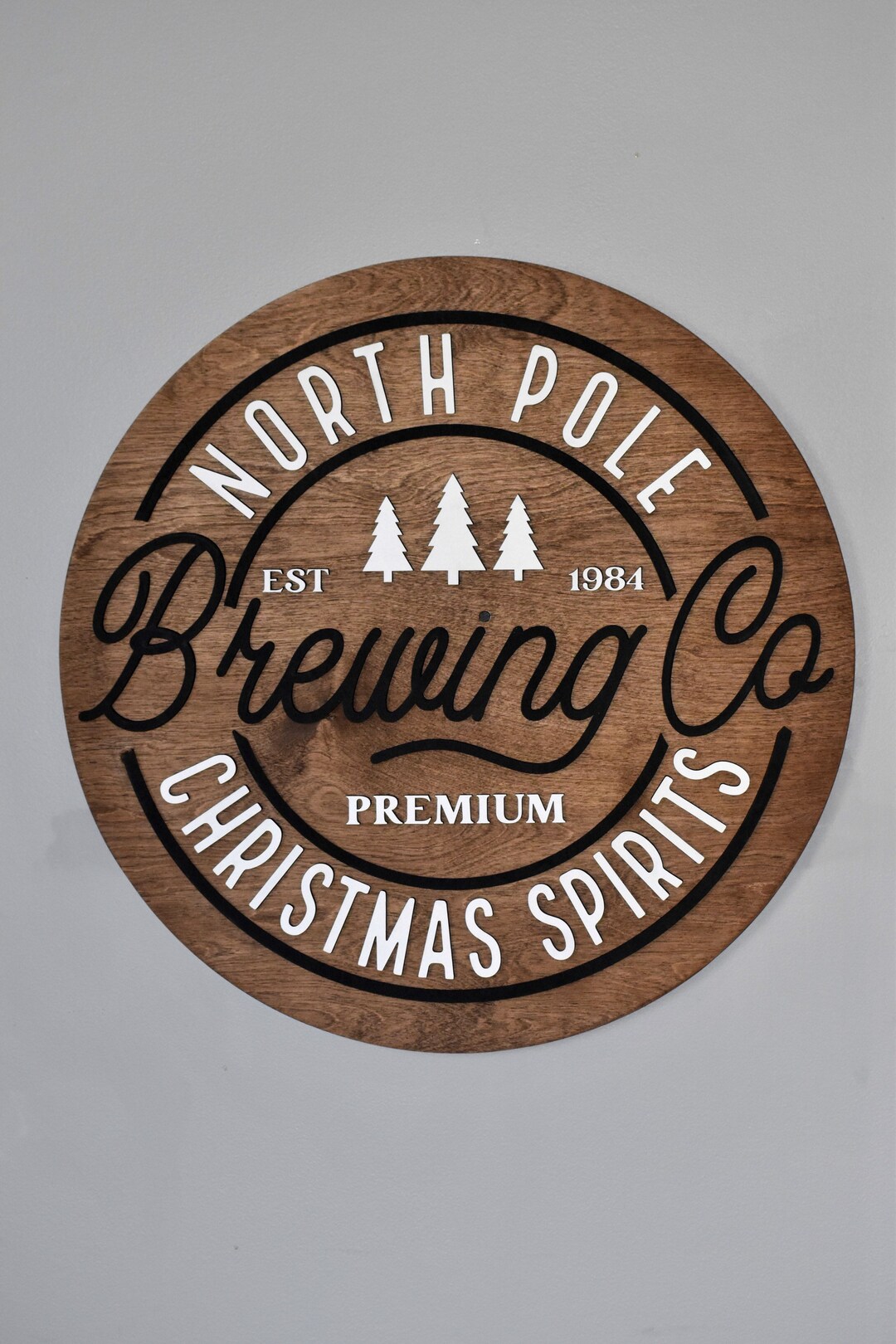 North Pole Brewing Company Sign, Christmas Bar Sign, Custom Brewery ...