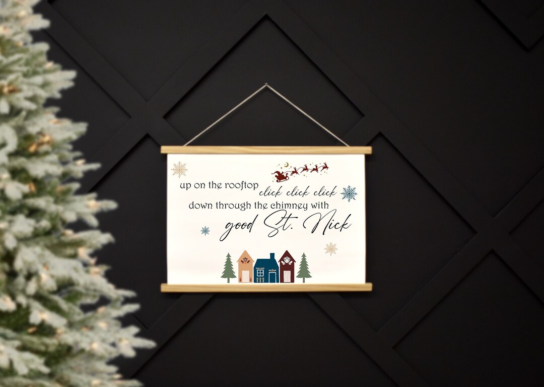 Good St. Nick Sign Hanging Canvas Sign Wood Frame Sign - Etsy