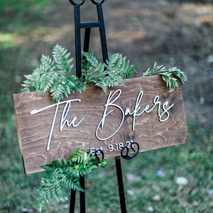 Family Name Sign, Custom Wood Sign, 3D Sign, Personalized Wedding Gift ...