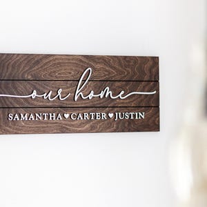 Family Name Sign, Our Family Sign, Custom Wood Sign, 3D Sign ...
