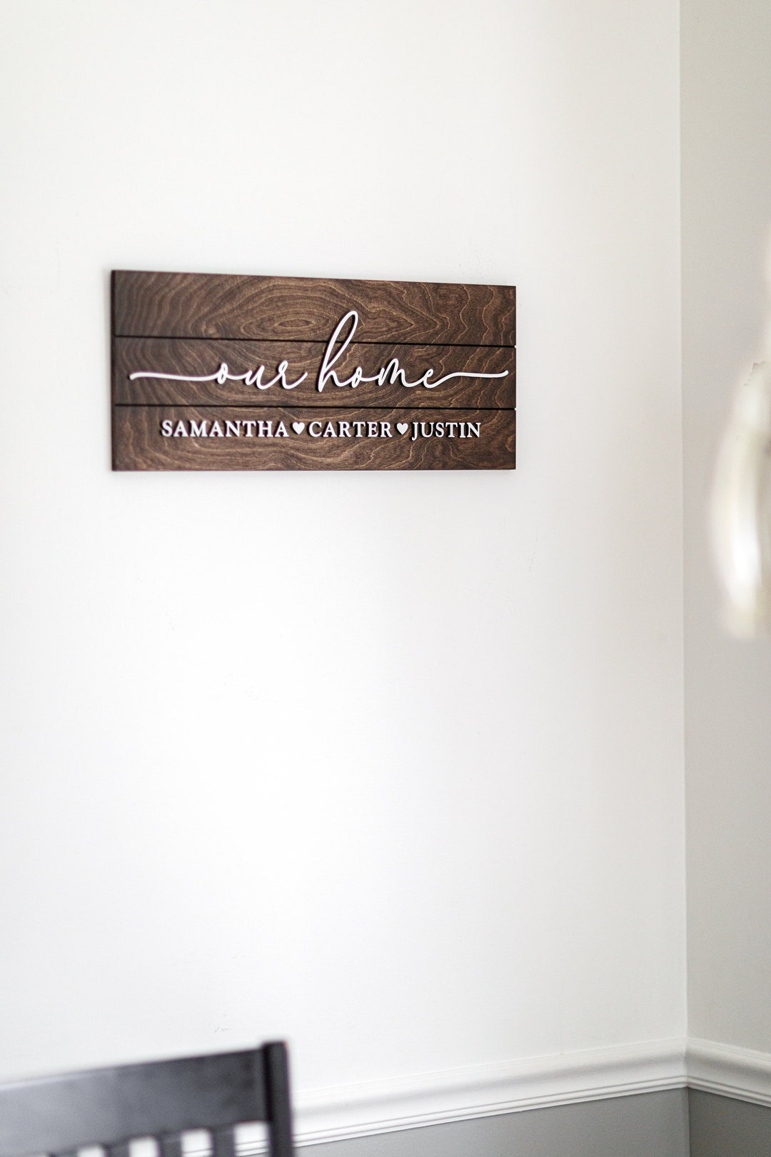 Family Name Sign, Our Family Sign, Custom Wood Sign, 3D Sign ...