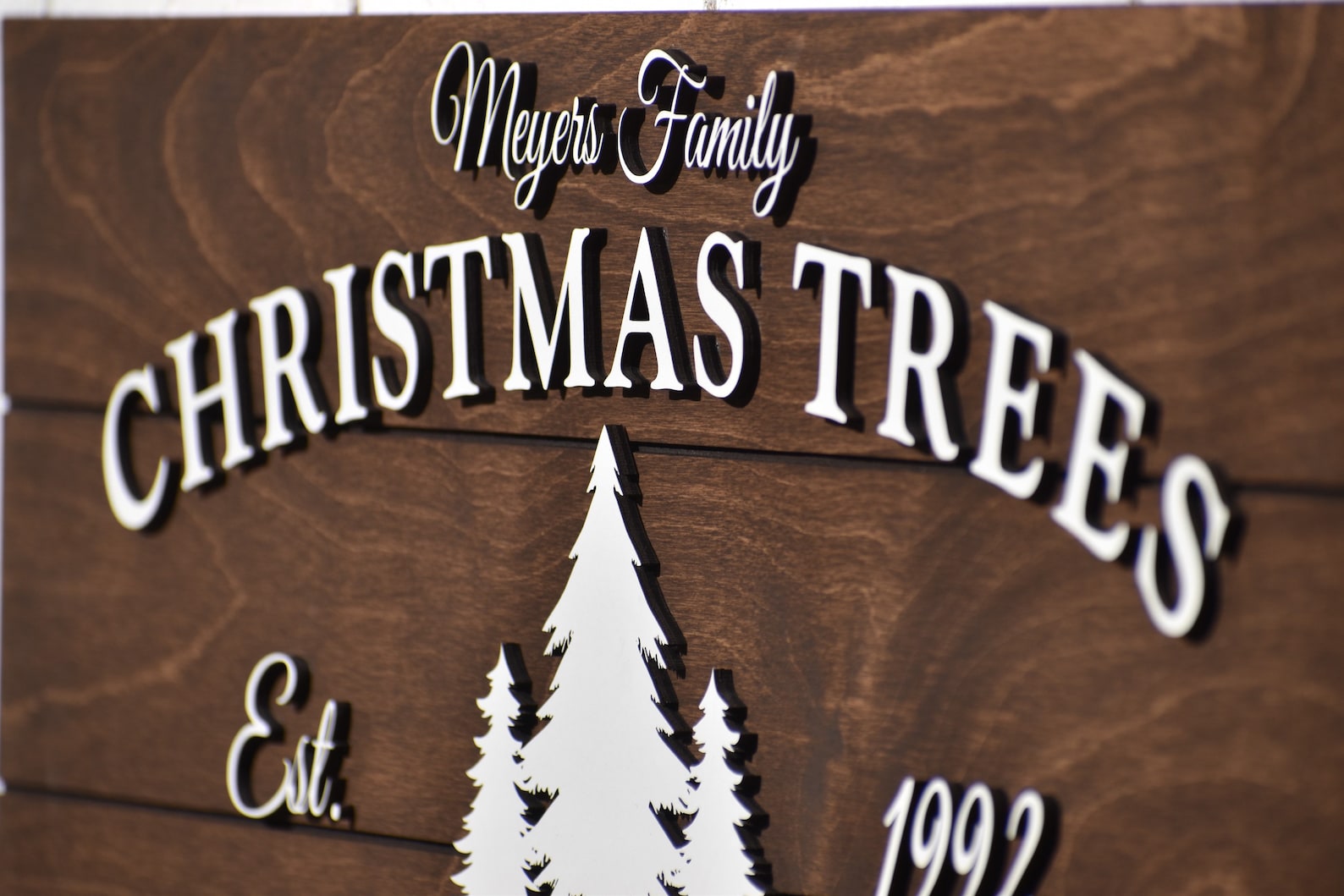 Christmas Tree Sign Custom Wood Sign 3D Sign Custom - Etsy
