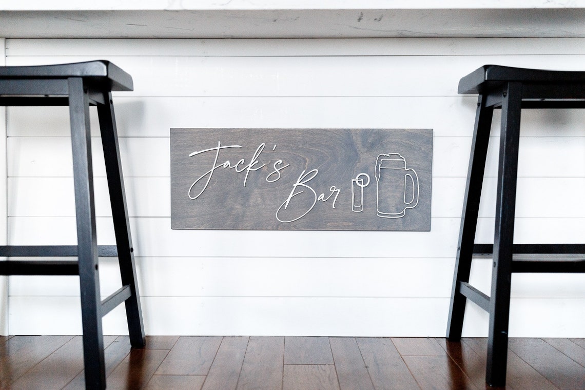 Pallet Sign Bar Sign Custom Wood Sign 3D Sign - Etsy