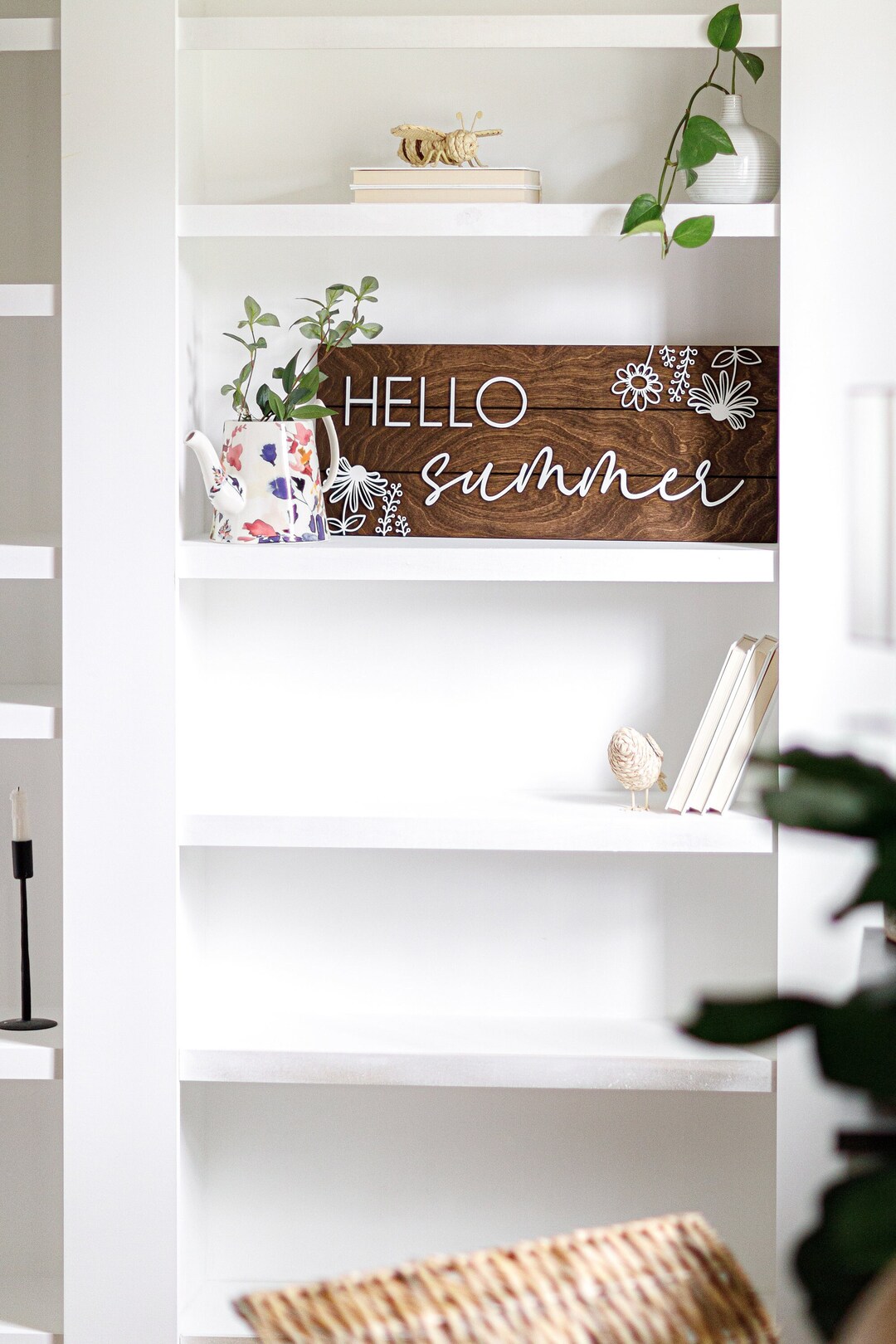 Hello Summer Sign, Custom Wood Summer Sign, 3D Sign, Seasonal Decor ...