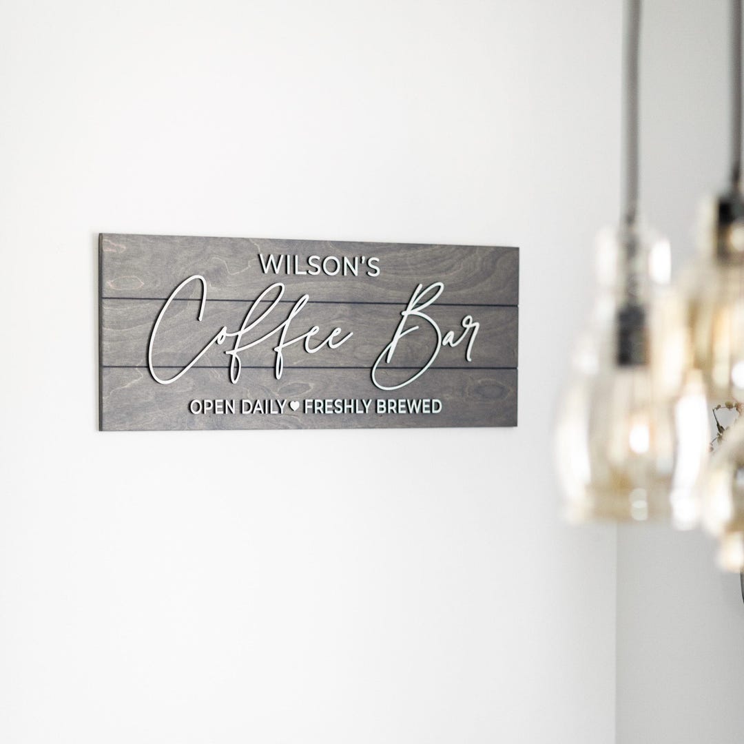 Pallet Sign - Coffee Bar Sign - Custom Wood Sign - 3D Sign ...