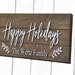 Custom Wood Sign 3D Sign Custom Christmas Gift Happy Holidays Name Sign ...