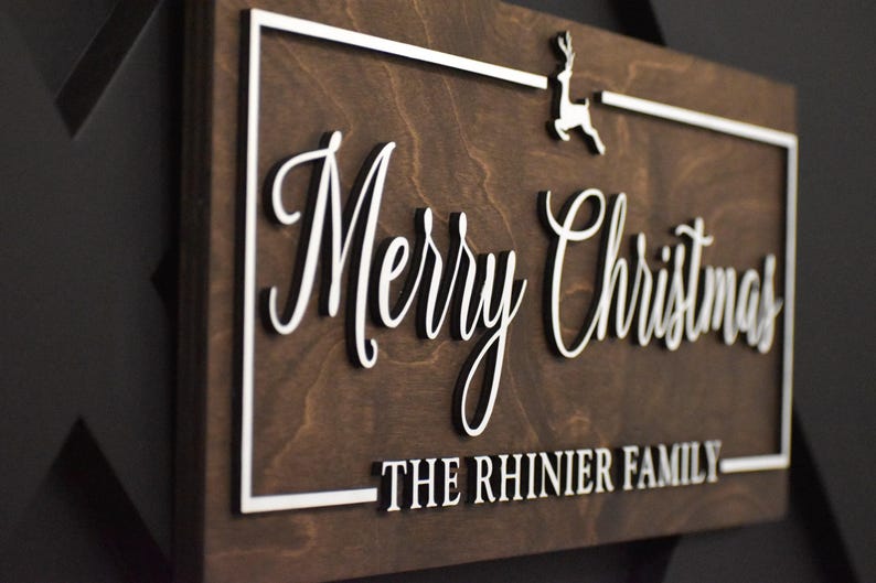 Christmas Sign, Custom Wood Sign, 3D Sign, Custom Christmas Gift ...