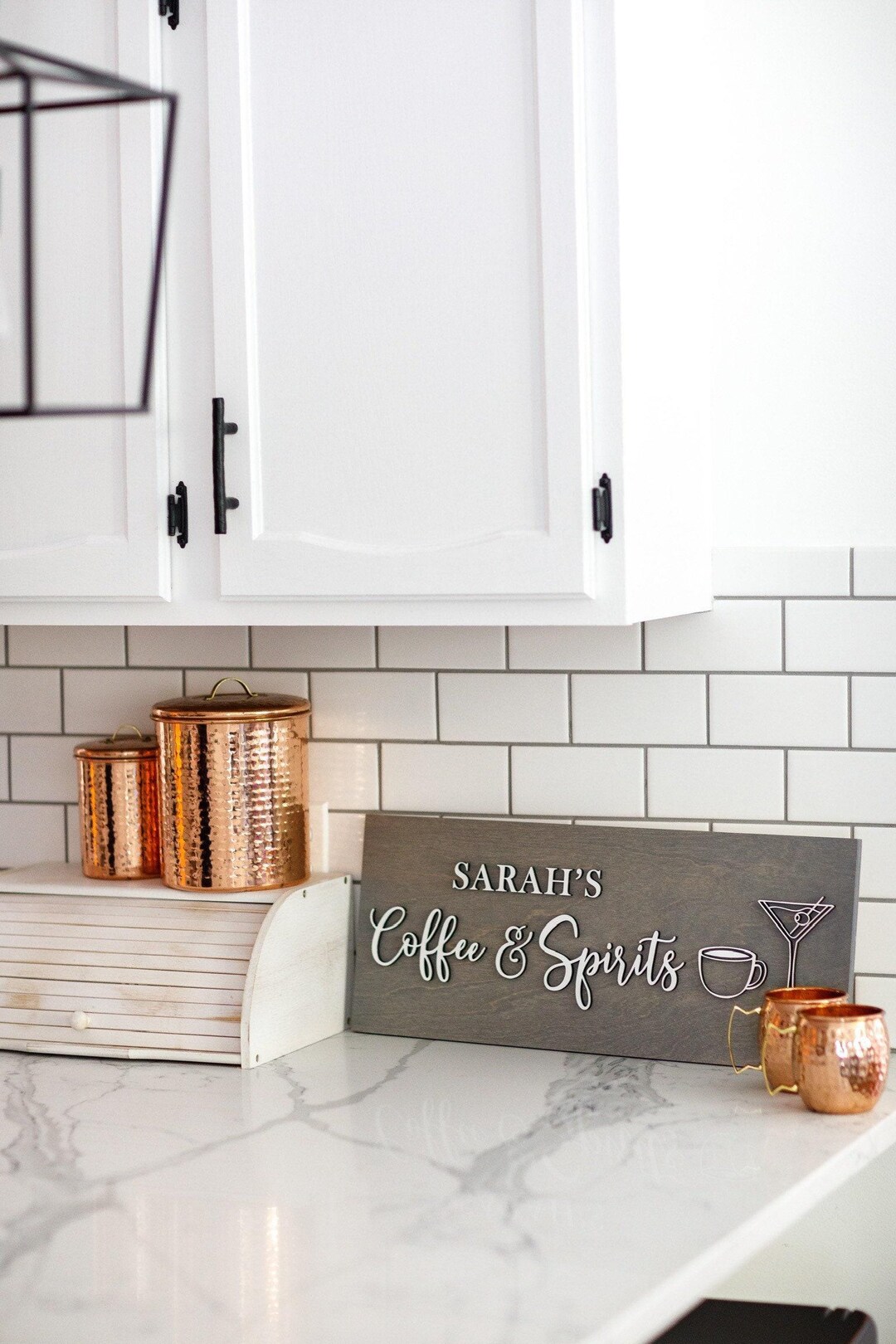 Pallet Sign - Coffee Bar Sign - Coffee and Spirits - Custom Wood Sign ...