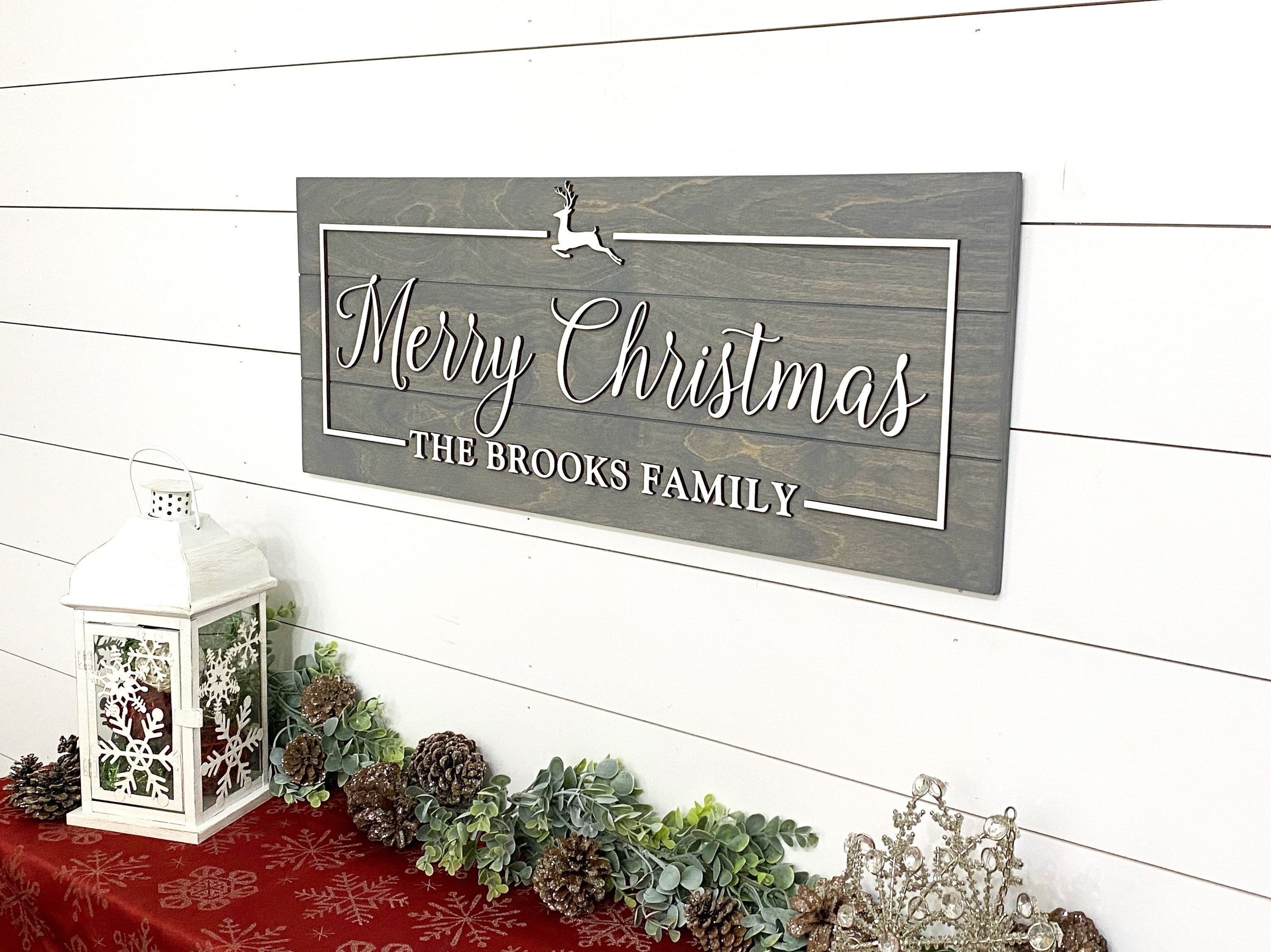 Christmas Sign Custom Wood Sign 3D Sign Custom Christmas - Etsy