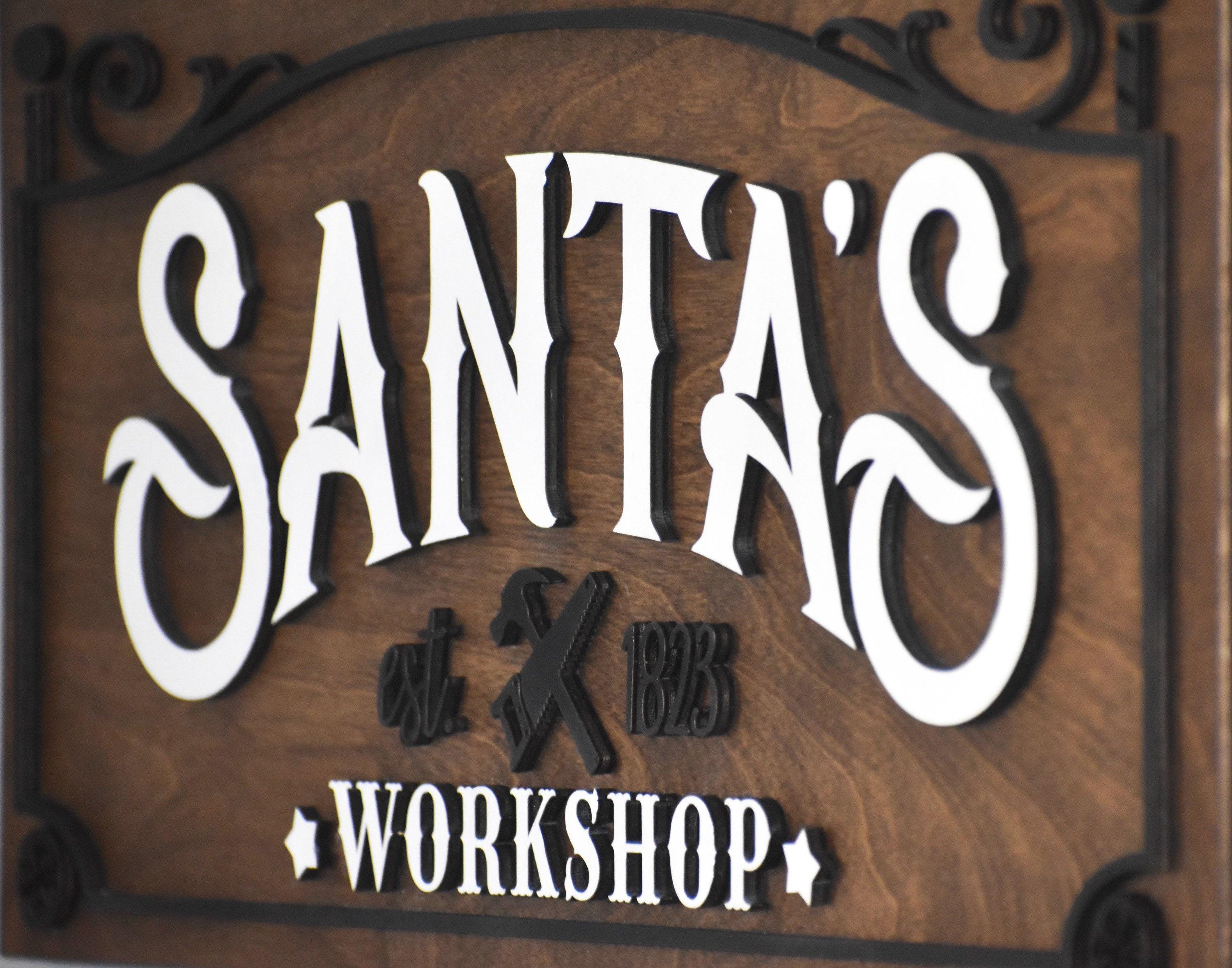 Santas Workshop Pallet Sign, Merry Christmas Sign, Custom Wood Holiday ...
