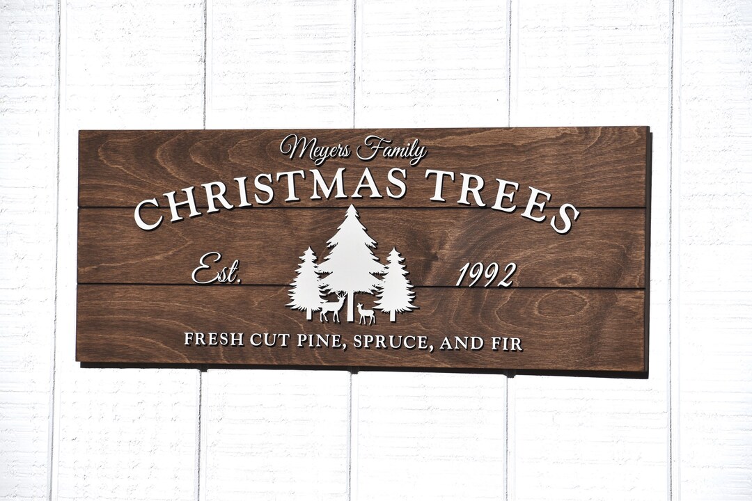 Christmas Tree Sign Custom Wood Sign 3D Sign Custom - Etsy
