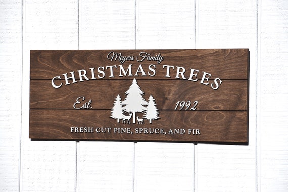Christmas Tree Sign Custom Wood Sign 3D Sign Custom | Etsy