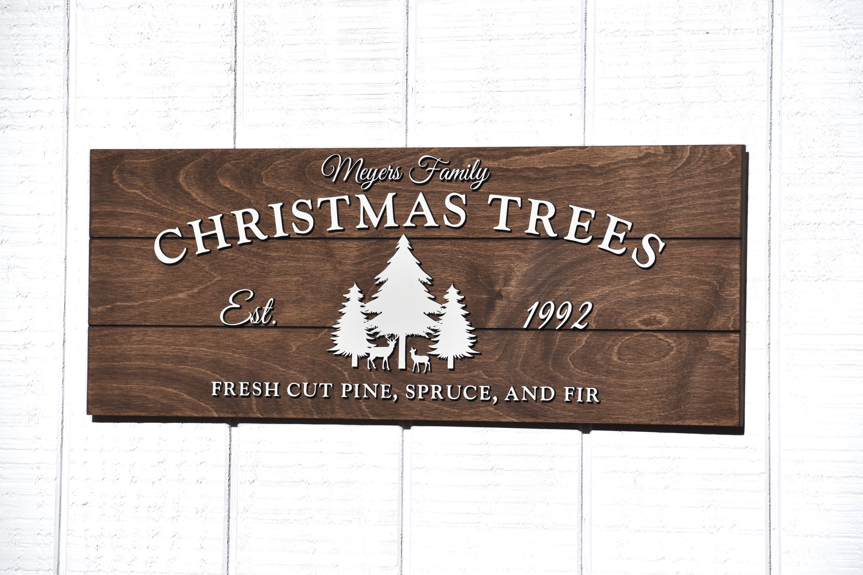 Christmas Tree Sign Custom Wood Sign 3D Sign Custom | Etsy