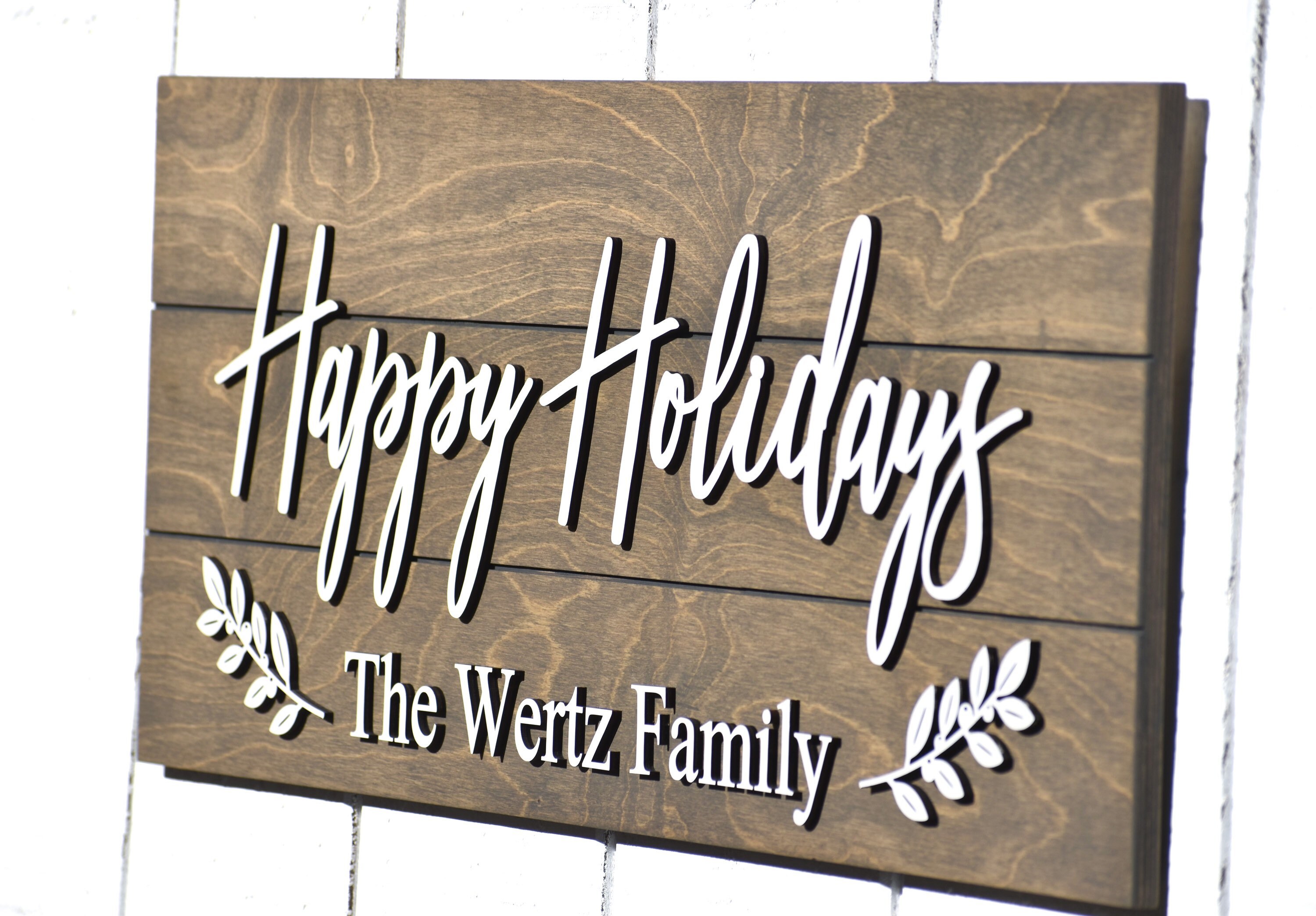 Custom Wood Sign 3D Sign Custom Christmas Gift Happy - Etsy