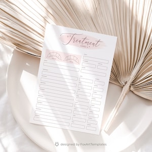 Eyelash Extension Client Card • Lash Client Record Template • Printable ...