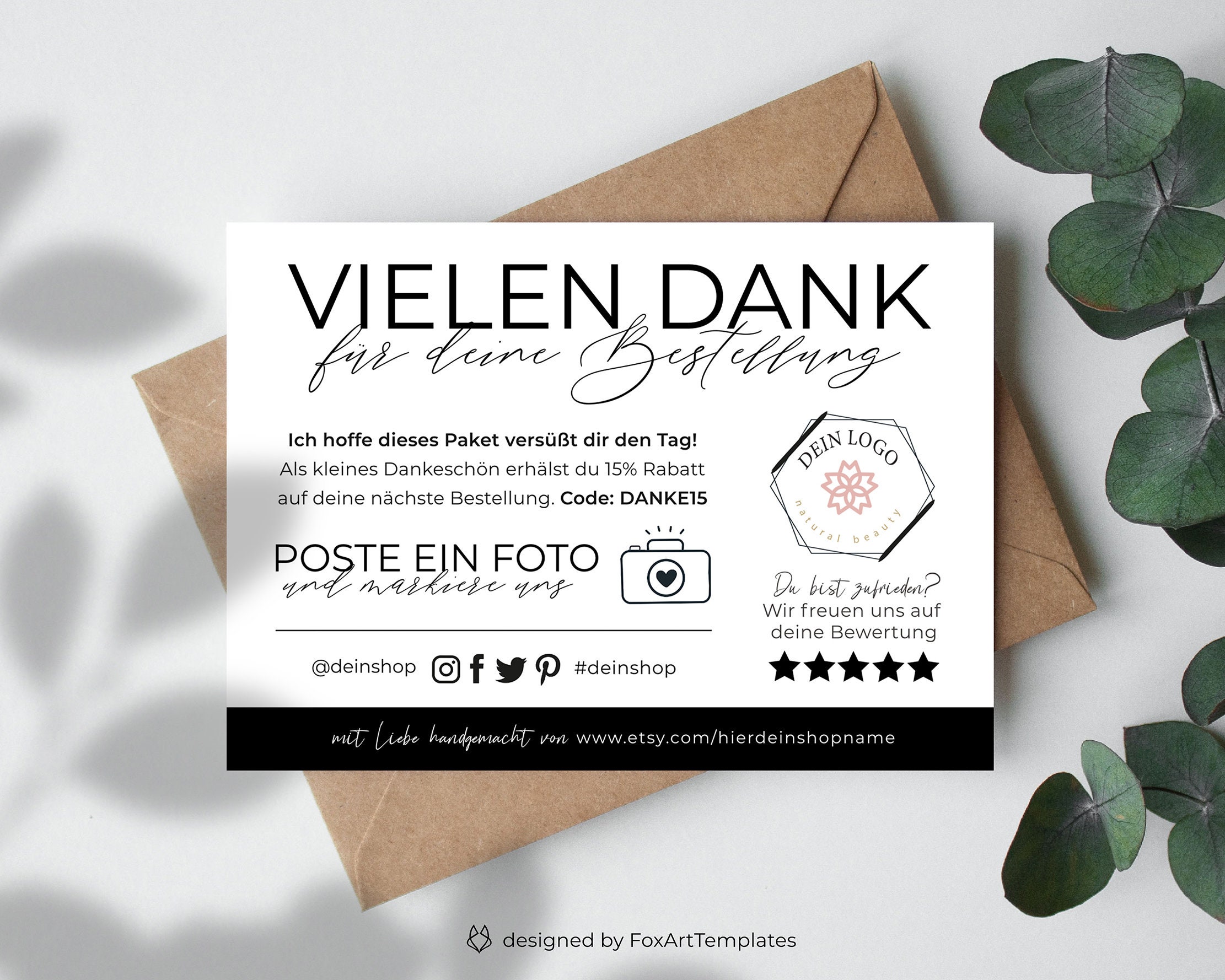 Vielen Dank für Deine Bestellung Paketeinleger für Kunden | Etsy