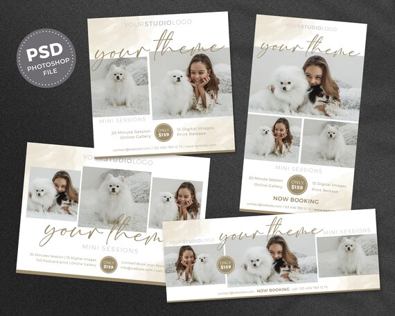 Mini Session Template Set Minis Mini Sessions Template | Etsy