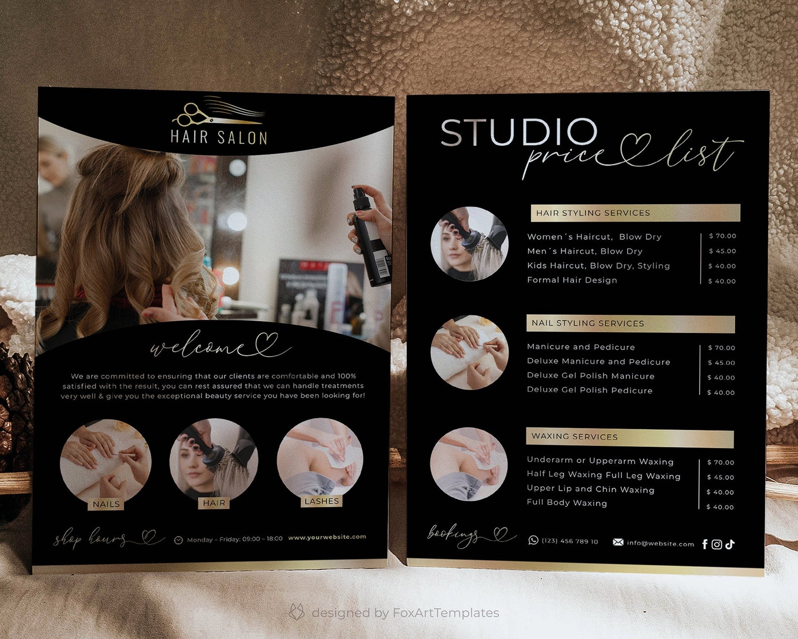 Beauty Salon Flyer Price List Template - Etsy