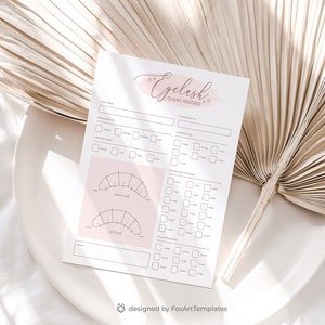 Eyelash Extension Client Card • Lash Client Record Template • Printable ...