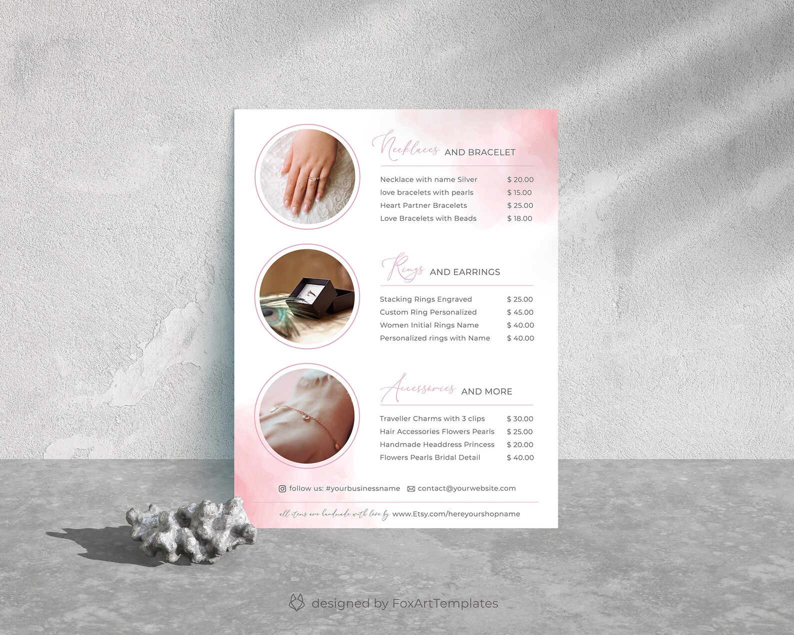 Small Business Flyer Template for Your Etsy Shop and Price List ...