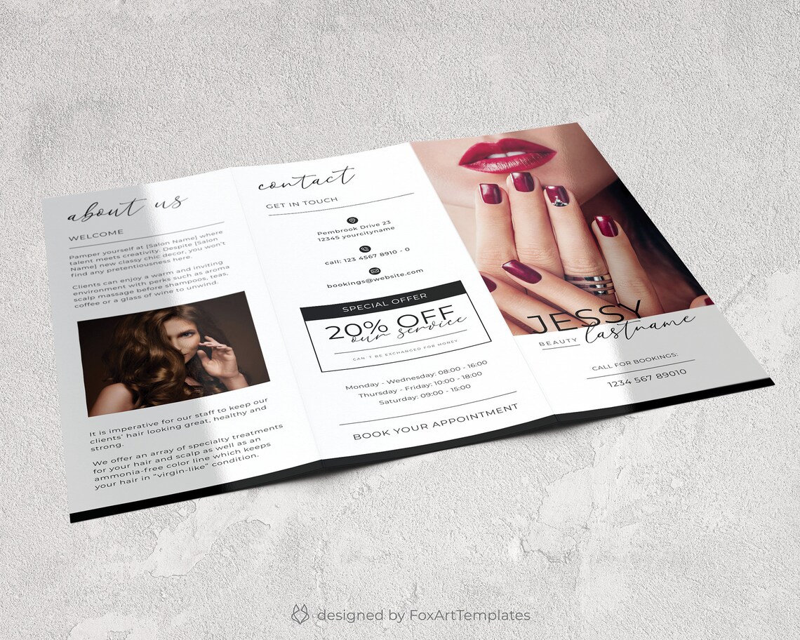 DIY Tri-fold Printable Price List Template - Etsy