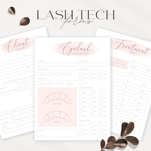 Eyelash Extension Client Card • Lash Client Record Template • Printable ...
